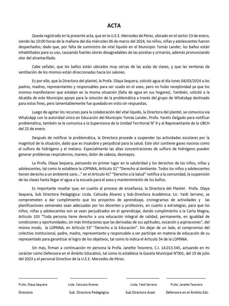 Acta Por Susp. de Actv. | PDF