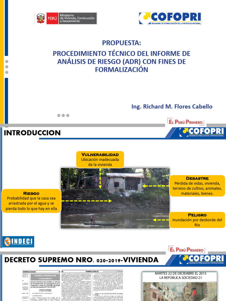 MODELO ADR COFOPRIiiiii | PDF | Planificación urbana | Riesgo