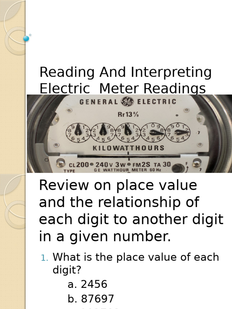 Reading Interpreting Electric Meter | PDF | Electrical Engineering | Electricity