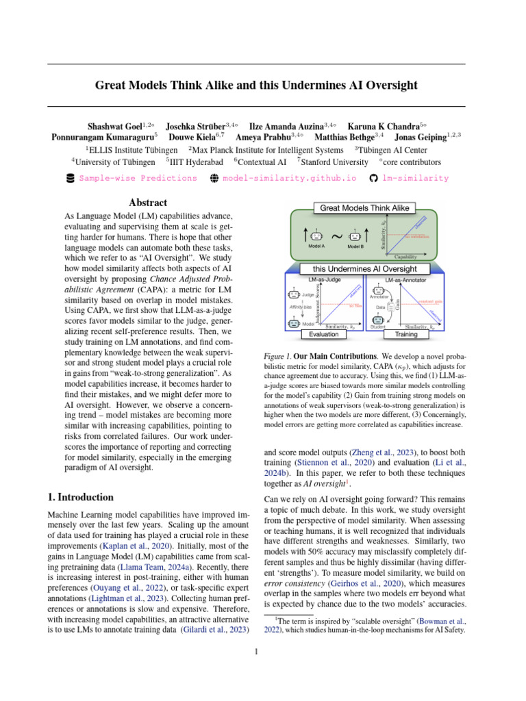 AI Oversight Risks from Model Similarity | PDF | Accuracy And Precision ...