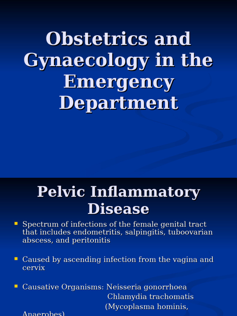 Obstetrics and Gynaecology in The Emergency Department | PDF ...