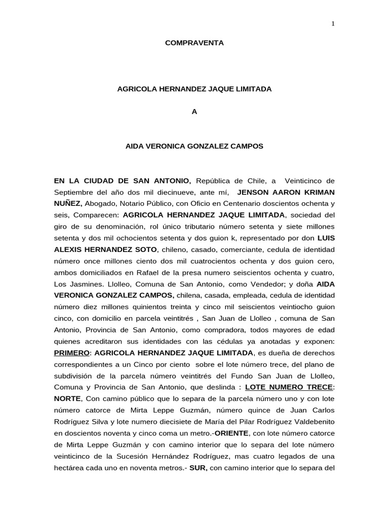 Compraventa San Juan | PDF