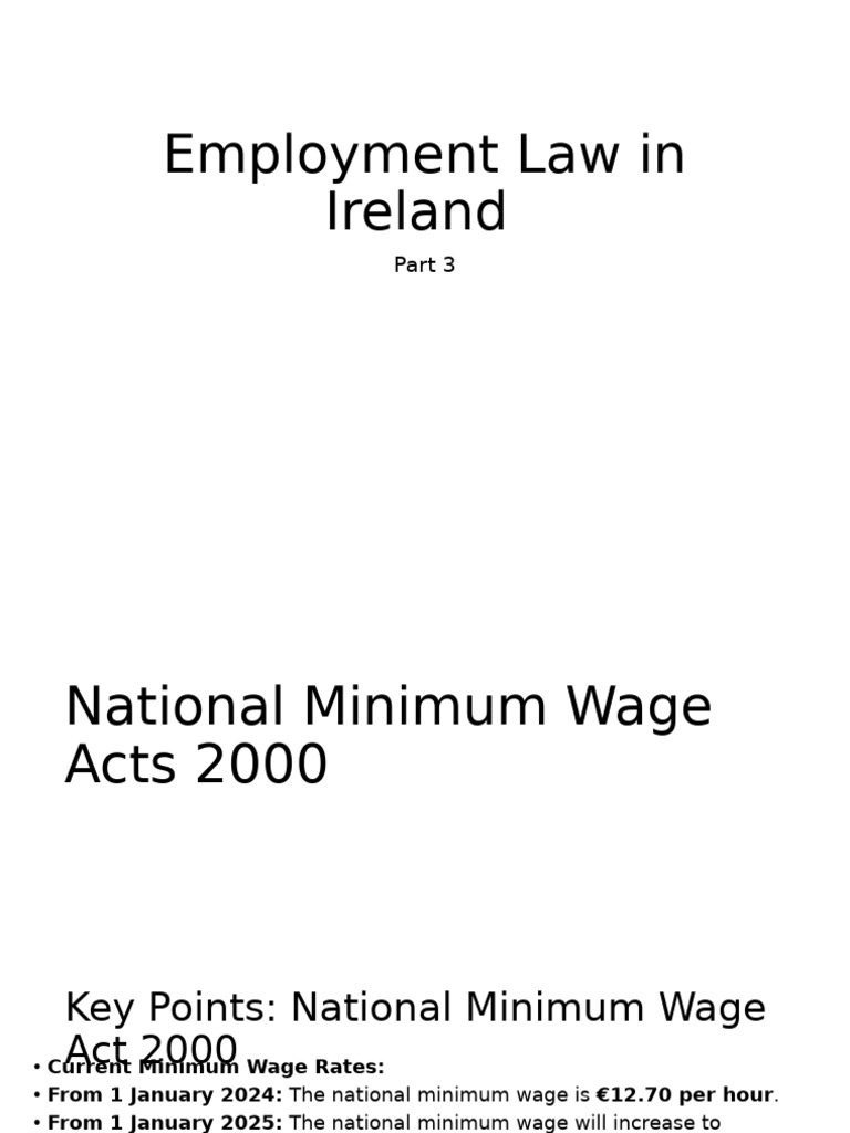 Employment Law in Ireland Part 3 | PDF | Parental Leave | Employment