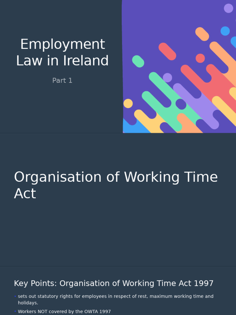 Employment Law in Ireland Part 1 | PDF | Employment | Gratuity
