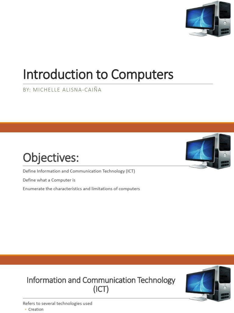 Introduction To Computers | PDF | Information | Educational Technology
