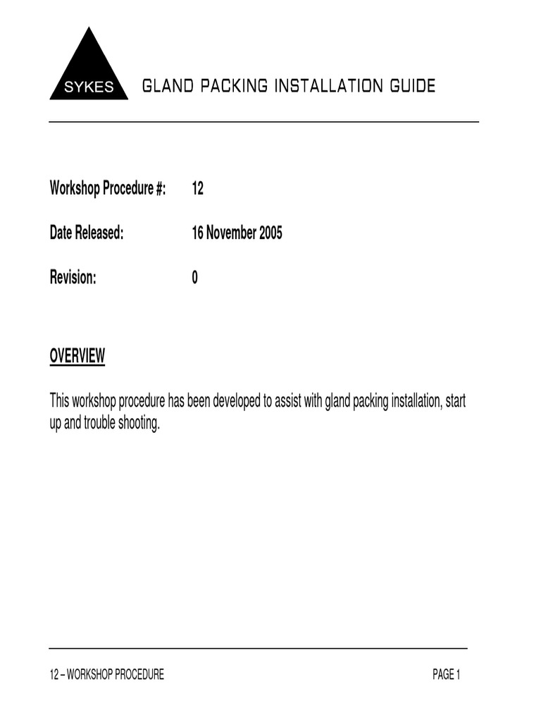 Gland Packing Installation Guide | PDF | Mechanical Engineering