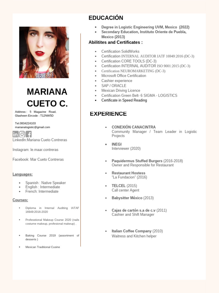 Cv Mariana 2020 | PDF