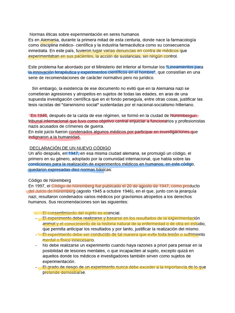 Normas Éticas en Experimentación Humana | PDF | Alemania nazi | Juicios ...