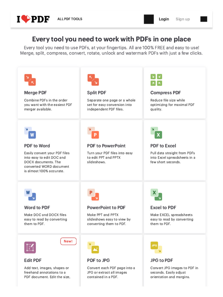 iLovePDF - Online PDF Tools For PDF Lovers | PDF | Mobile App | Computing