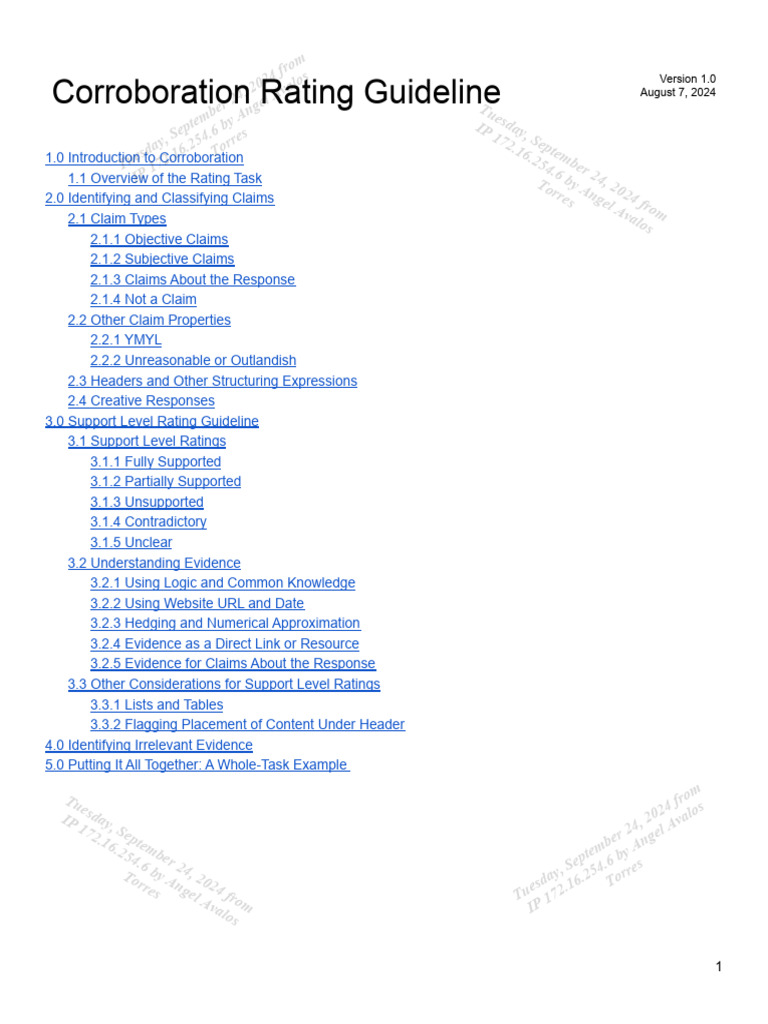 Corroboration Guidelines - V1.0 | PDF