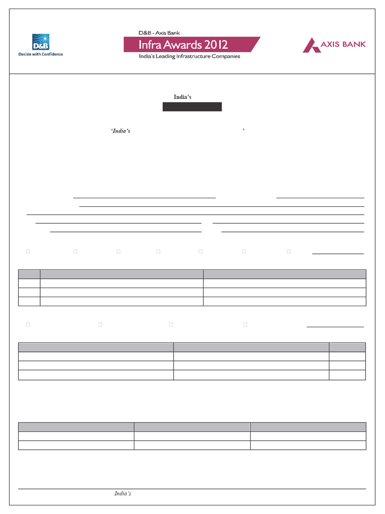 Company Performance Awards Nomination Form | PDF | Bonds (Finance) | Debt