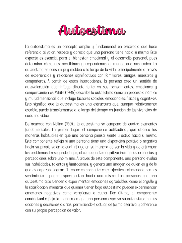 Autoestima | PDF