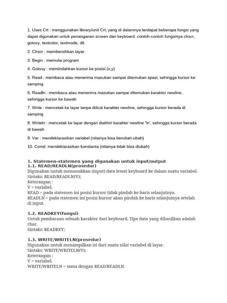 Fungsi Pada Program | PDF