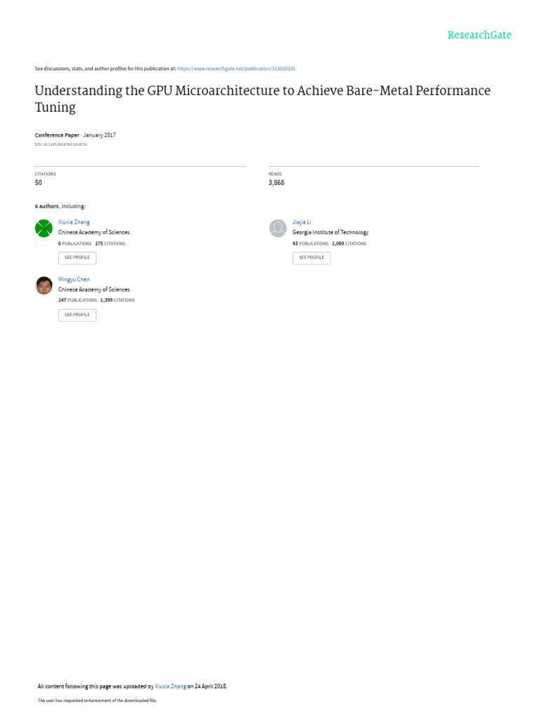 GPU Microarchitecture Performance Tuning | PDF | Graphics Processing Unit | Assembly Language
