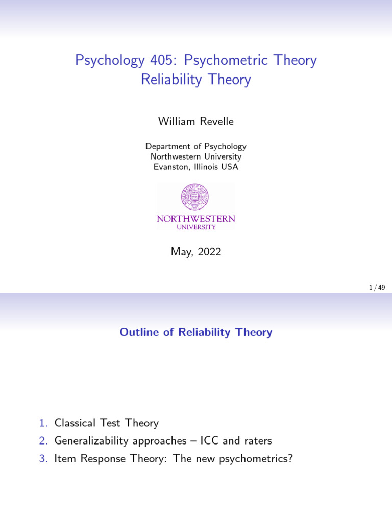 405.irt | PDF | Psychometrics | Statistical Models
