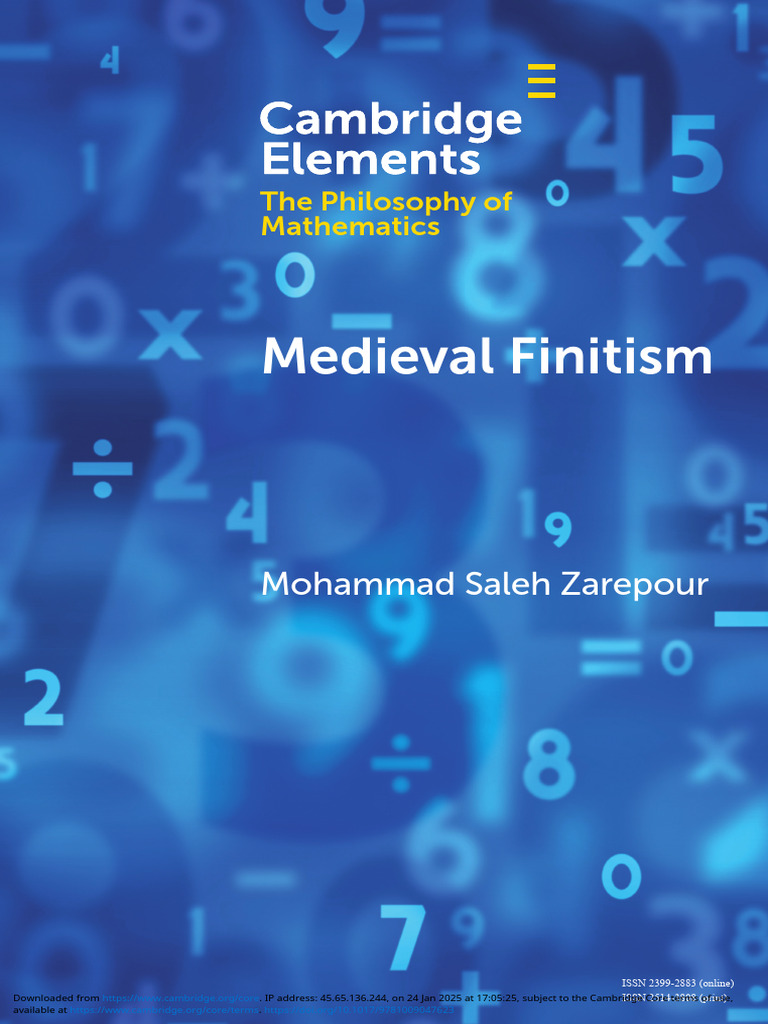 Medieval Finitism | PDF | Infinity | Existence