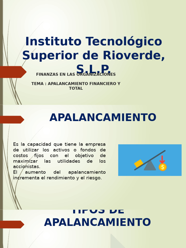 Apalancamiento Financiero y Apalancamiento Total | PDF | Apalancamiento (Finanzas) | Business