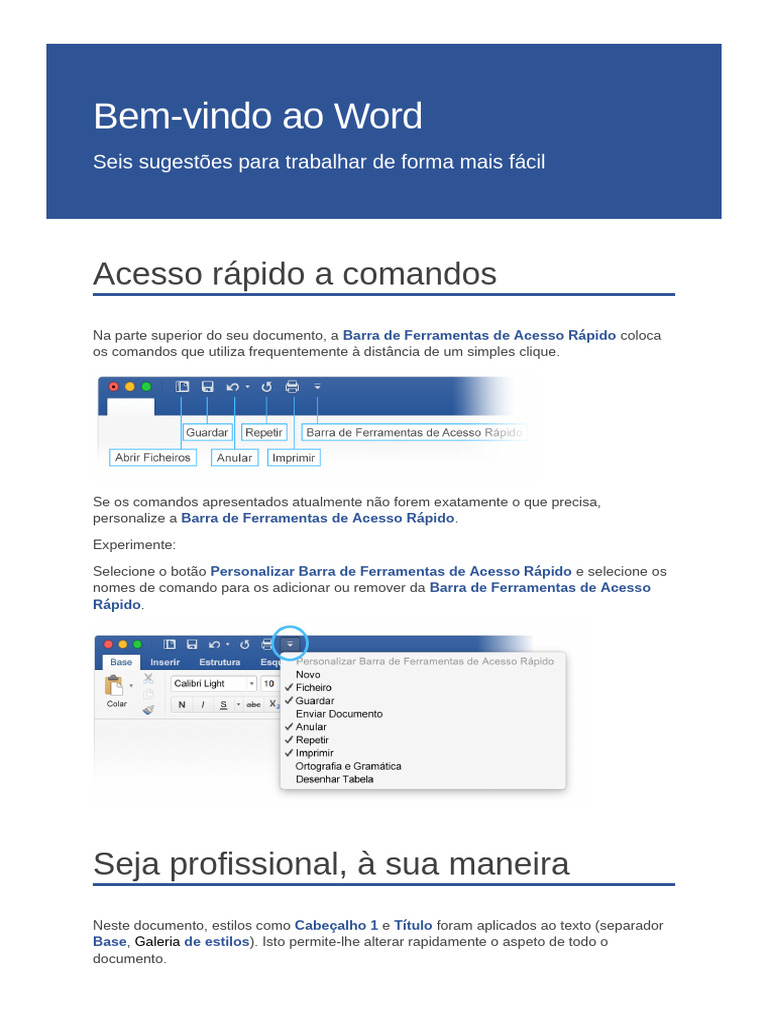 Bem-Vindo Ao Word_v2016 | PDF