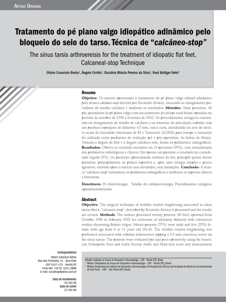 Tratamento+do+pé+plano+valgo+idiopático+adinâmico+pelo+bloqueio+do+seio ...
