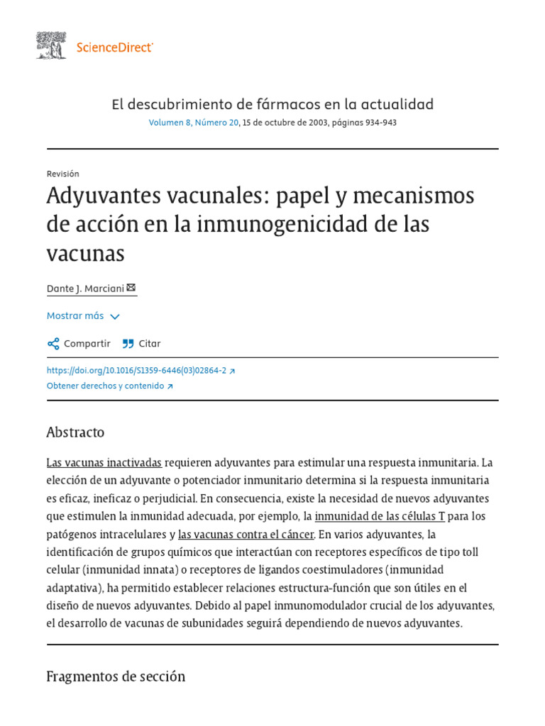 Adyuvantes de vacunas_ papel y mecanismos de acción en la ...