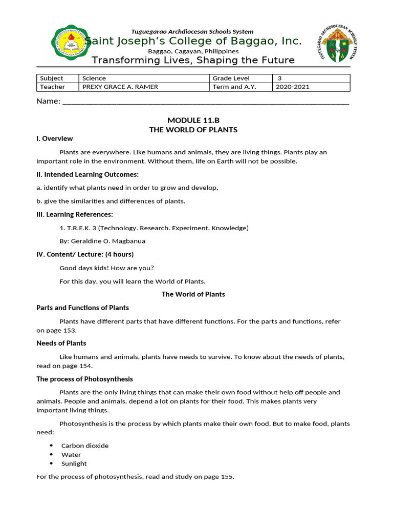 Module 11A Science 3 | PDF