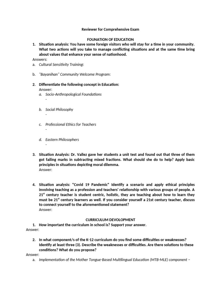 Sample Comprehensive Exam | PDF | Leadership | Statistics