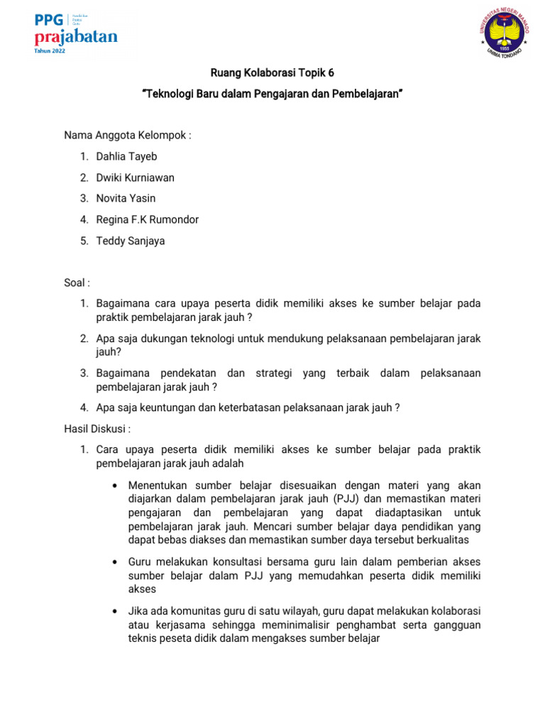 Ruang Kolaborasi Topik 6 | PDF