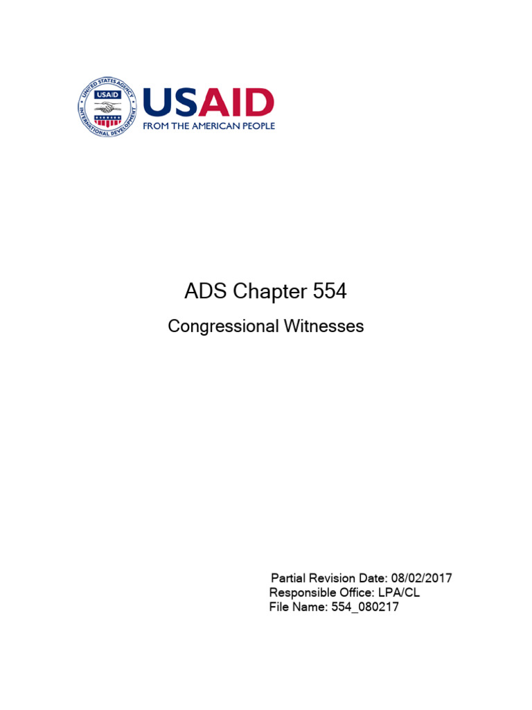 554 Congressional Witnesses | PDF | Testimony | Witness