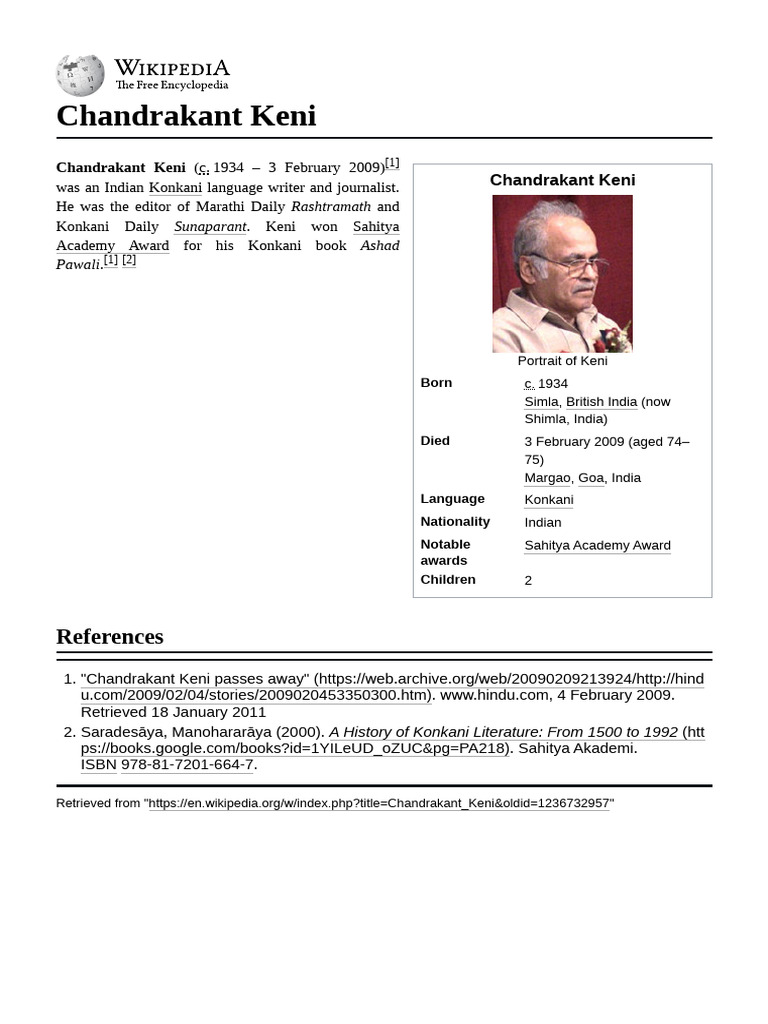 Chandrakant Keni | PDF