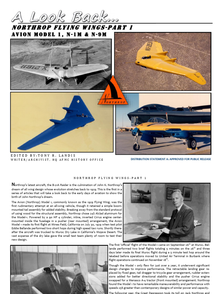 Northrop's Early Flying Wing Innovations | PDF | Edwards Air Force Base ...