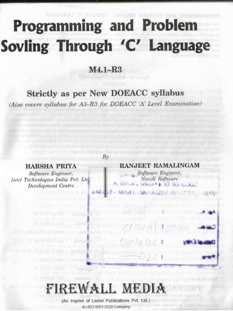 c Language Test Book | PDF