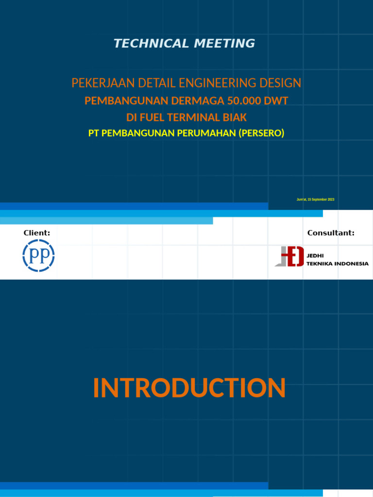 Biak Fuel Terminal Dock Design Meeting | PDF | Engineering