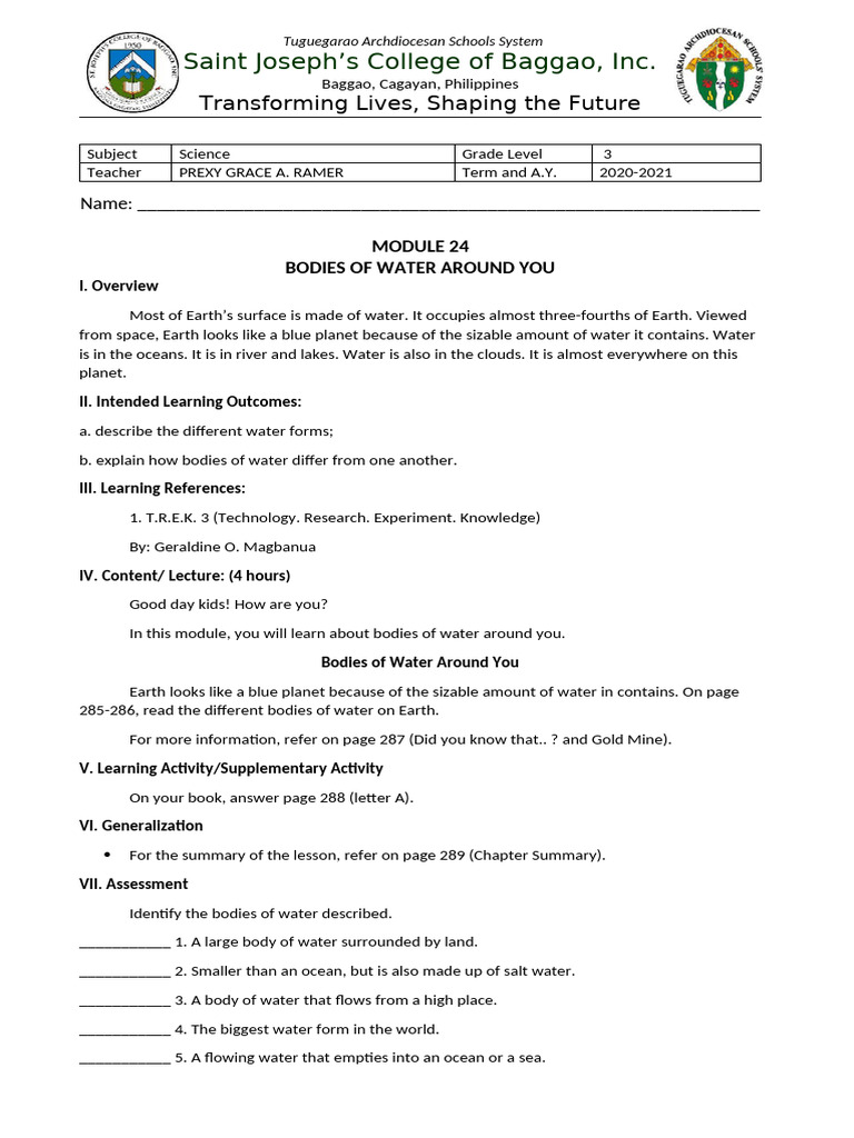 Module 24 Science 3 | PDF
