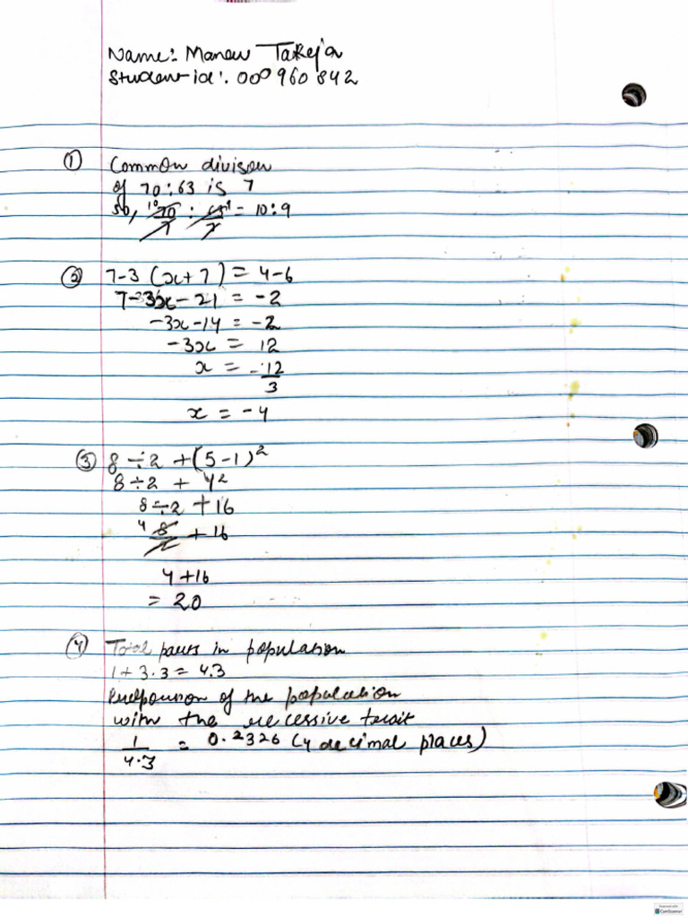 Maths Test | PDF