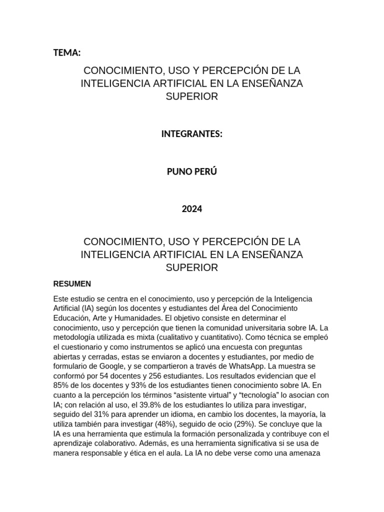 Ia Informe (1) 2 | PDF | Inteligencia artificial | Inteligencia (IA) y semántica