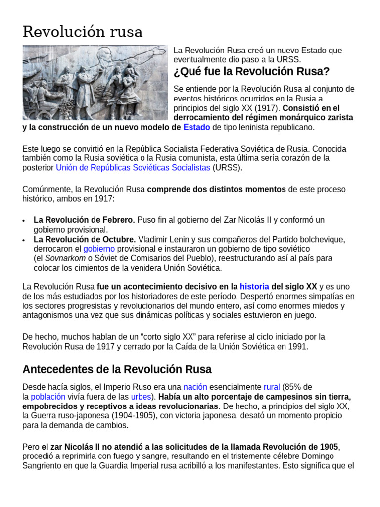 Revolución Rusa | PDF | revolución rusa | Unión Soviética