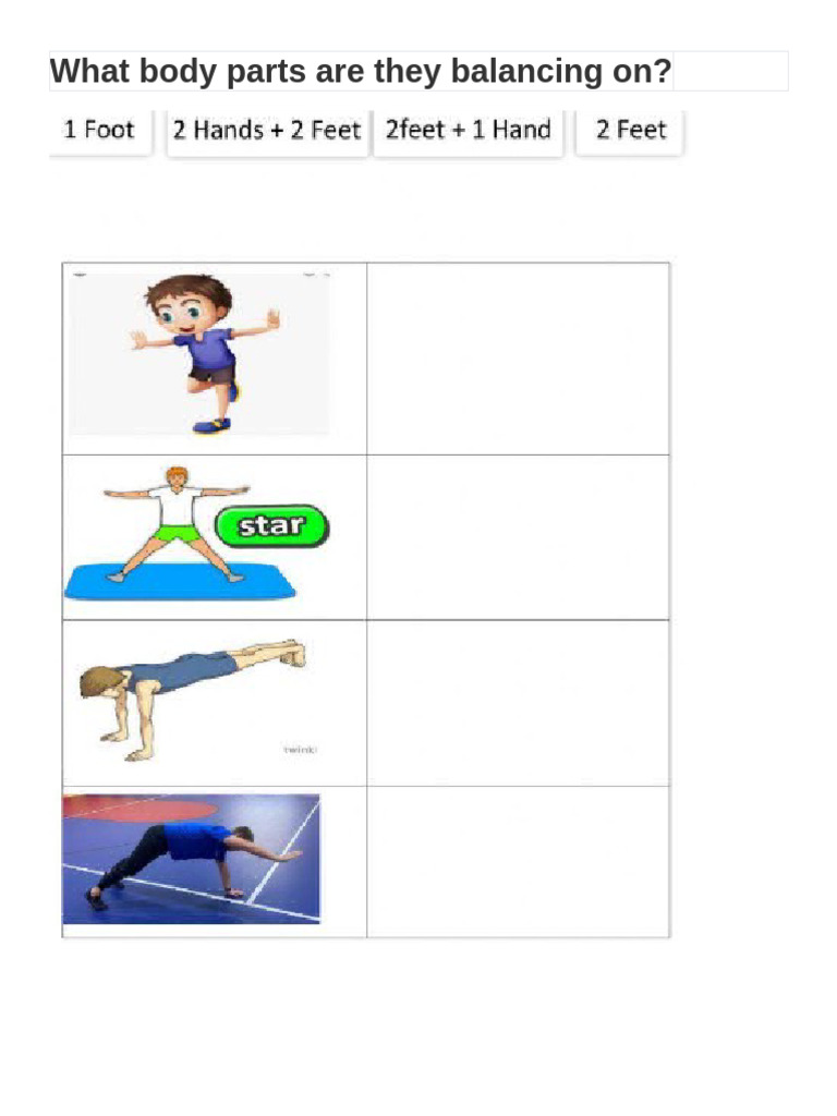 What Body Parts Are They Balancing On | PDF
