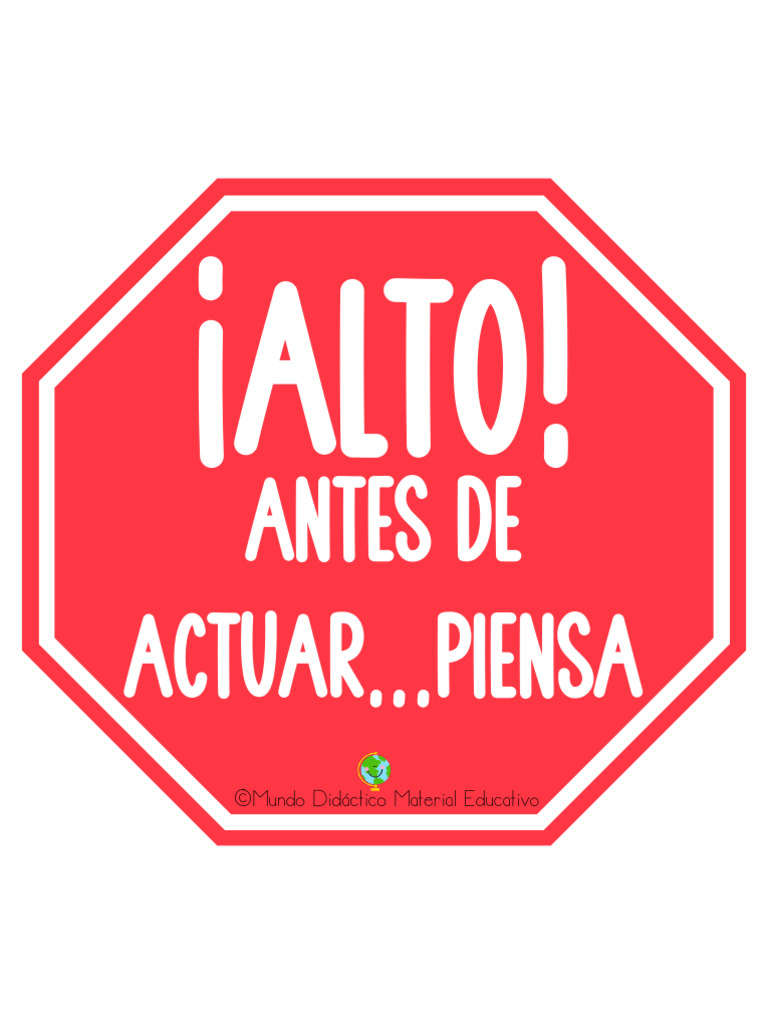 Alto, Antes de Actuar Piensa | PDF