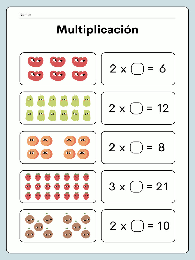 3rd Grade Multiplication With Arrays Worksheet in Colorful Simple Style ...