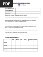 Character Statement Writing Guidelines | PDF | United States Air Force