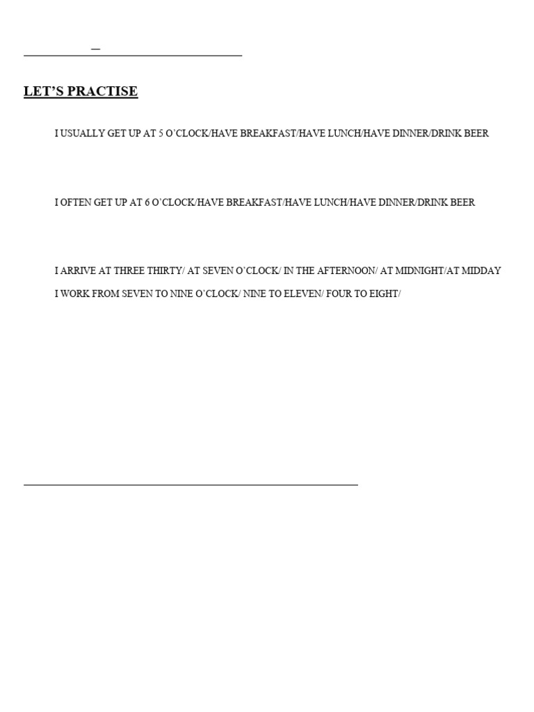 Lets Pratice - Unit 11 To 16 | PDF | Lunch