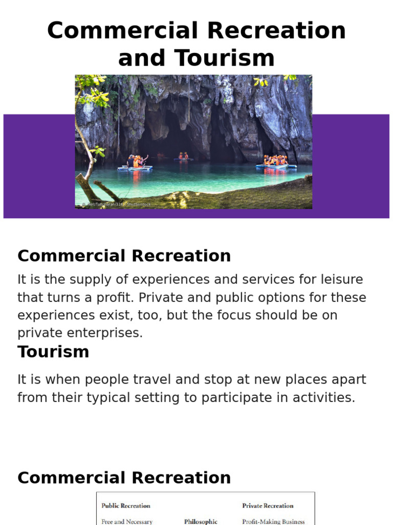 Overview of Commercial Recreation and Tourism | PDF | Tourism | Taxes