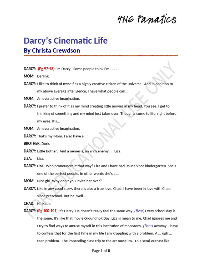 Darcy's Cinematic Life | PDF