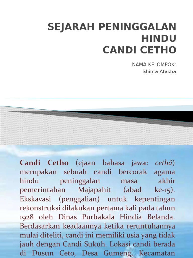 Sejarah Candi Cetho | PDF