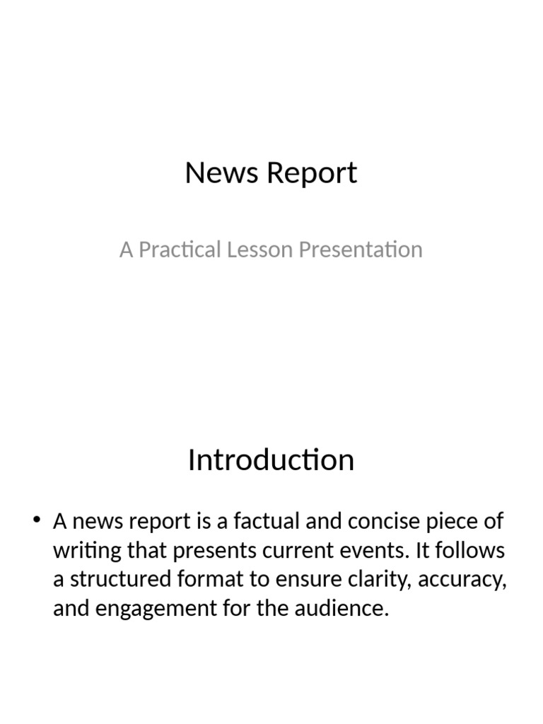 How to Write an Effective News Report | PDF