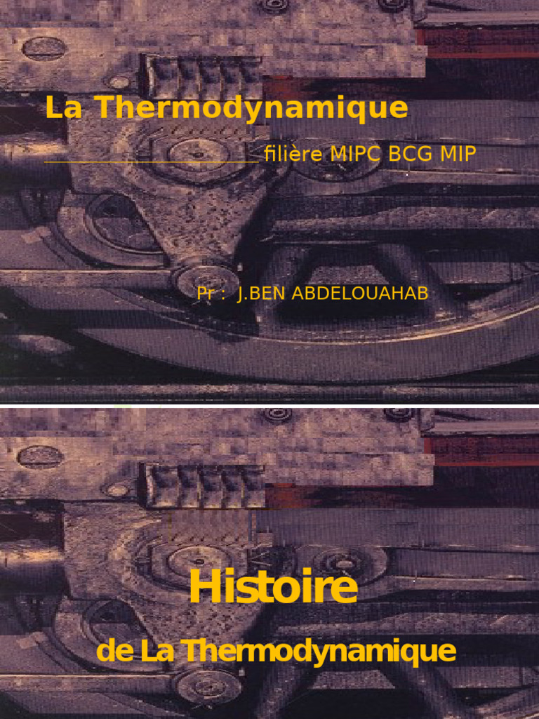 1 Introduction-Thermodynamique | PDF | Chaleur | Thermodynamique