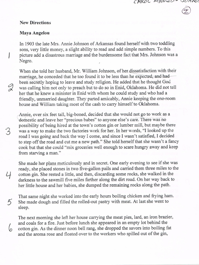 Maya Angelou-New Directions Article | PDF
