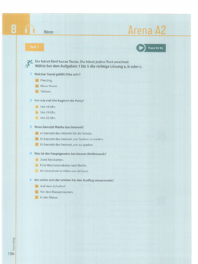Arena Test 8 Hoeren | PDF