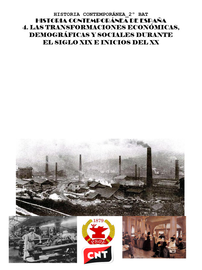 Tema 4. Transformaciones en La España Del Siglo XIX e Inicios Del XX | PDF | Agricultura | España