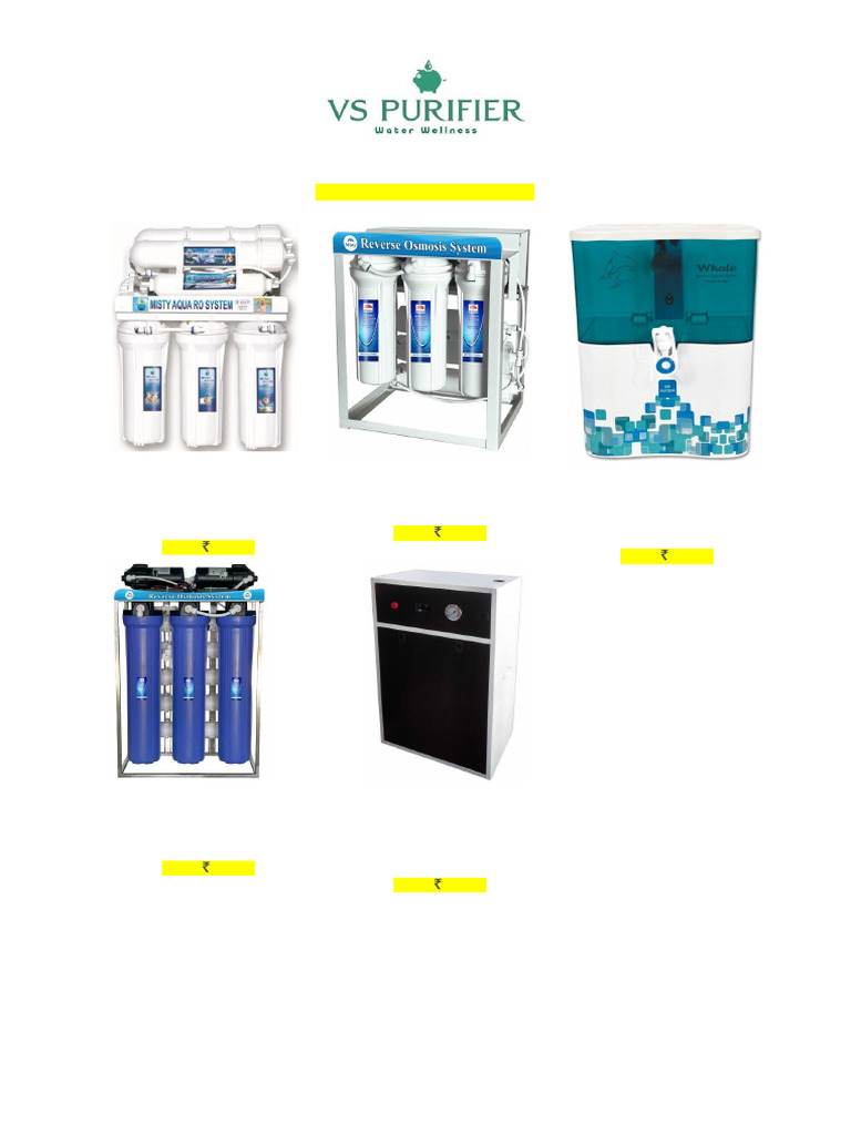 Commercial RO Plant Price List | PDF